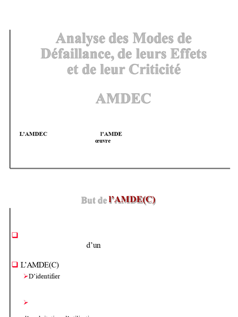 AMDEC | PDF