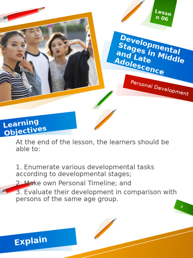 L06 Developmental Stages in Middle and Late Adolescence | PDF