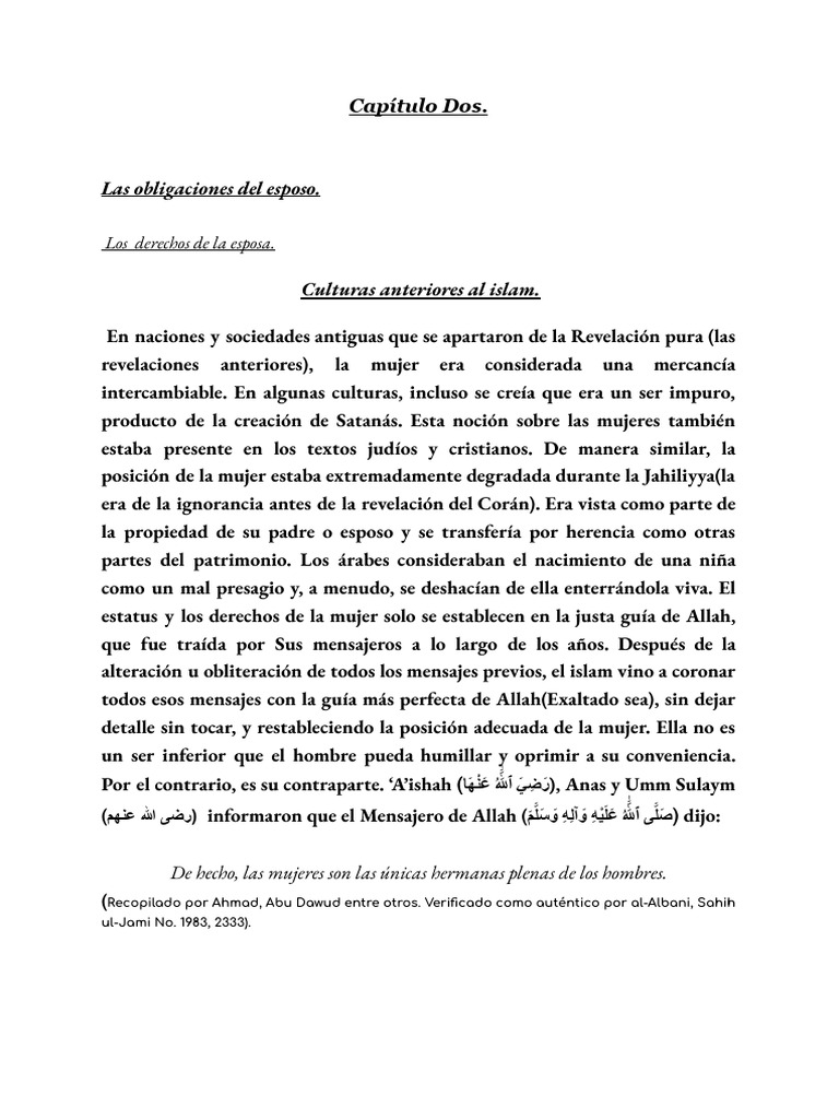 Dos Los Derechos de La Mujer 1era Parte | PDF | Mahoma | Hadith