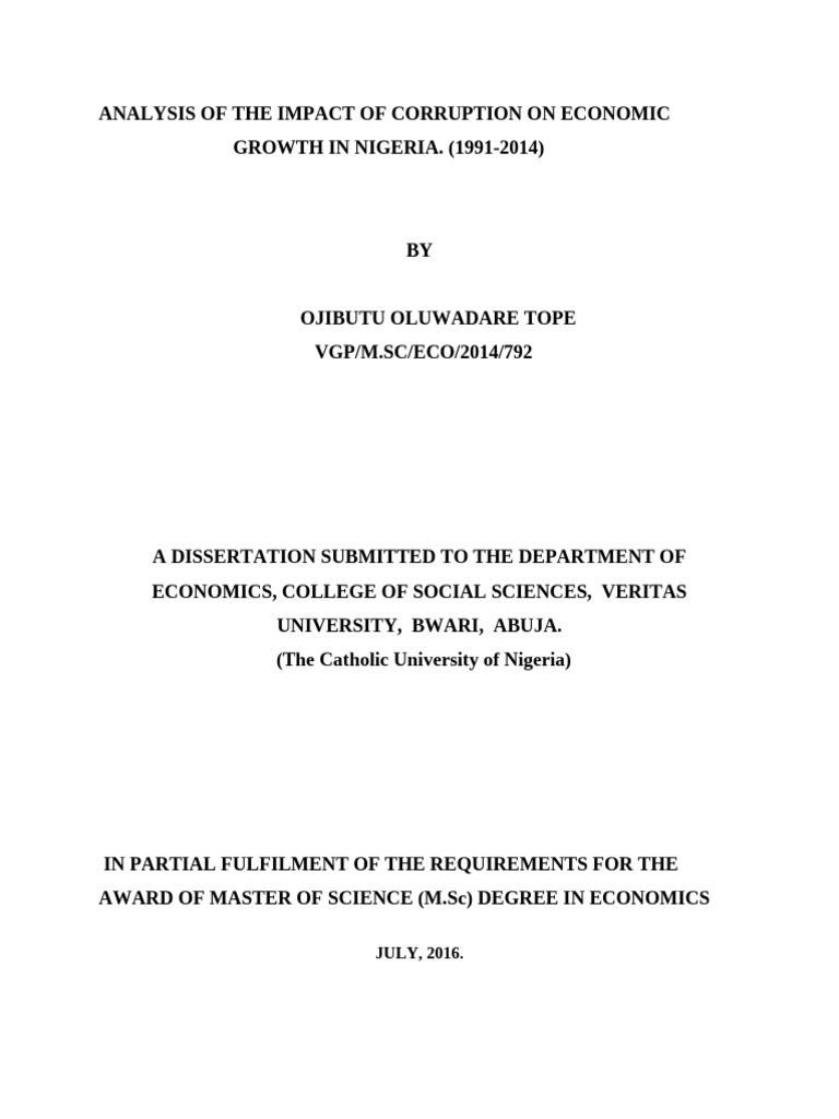 Analysis of The Impact of Corruption On Economic - Complete | PDF ...
