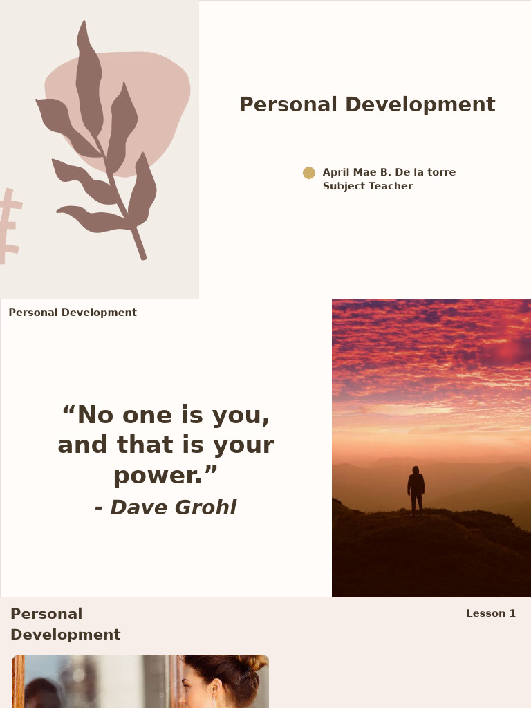 L01 Taking A Look at One Self | PDF