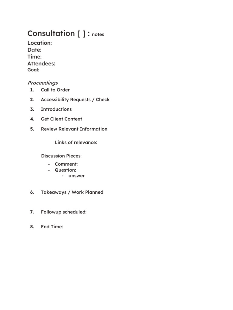 Consultation Template | PDF