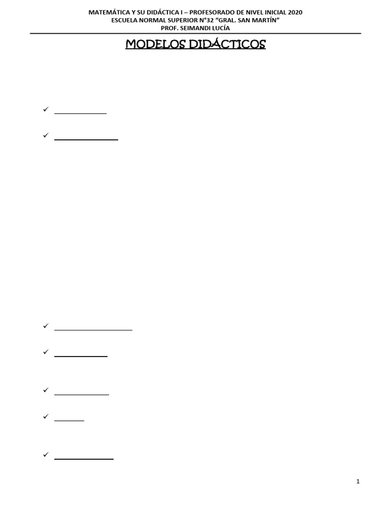 Modelos Didácticos | PDF
