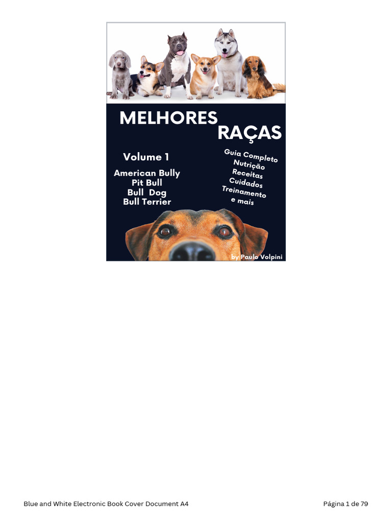 Blue and White Electronic Book Cover Document A4 | PDF