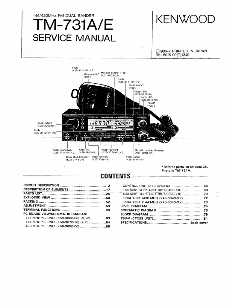 TM-731 Service Manual | PDF