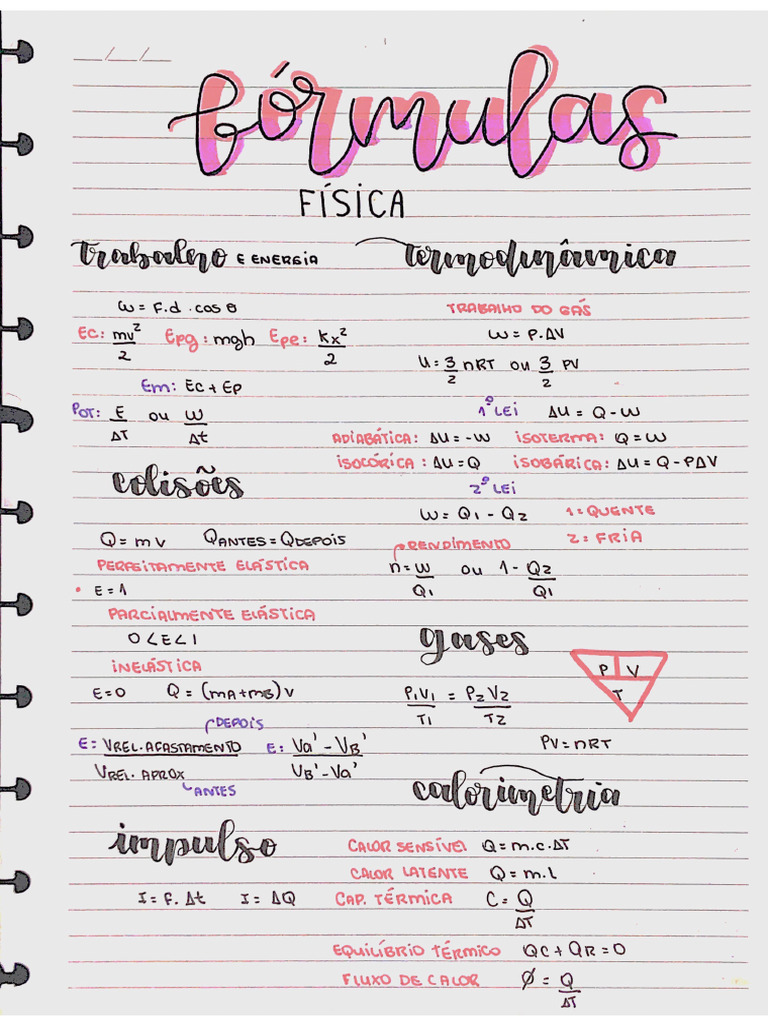 Fórmulas de Física 01 | PDF