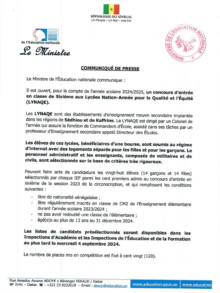 Communiqués de Presse | PDF