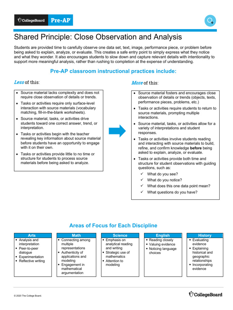 Shared Principles Instructional Practices | PDF