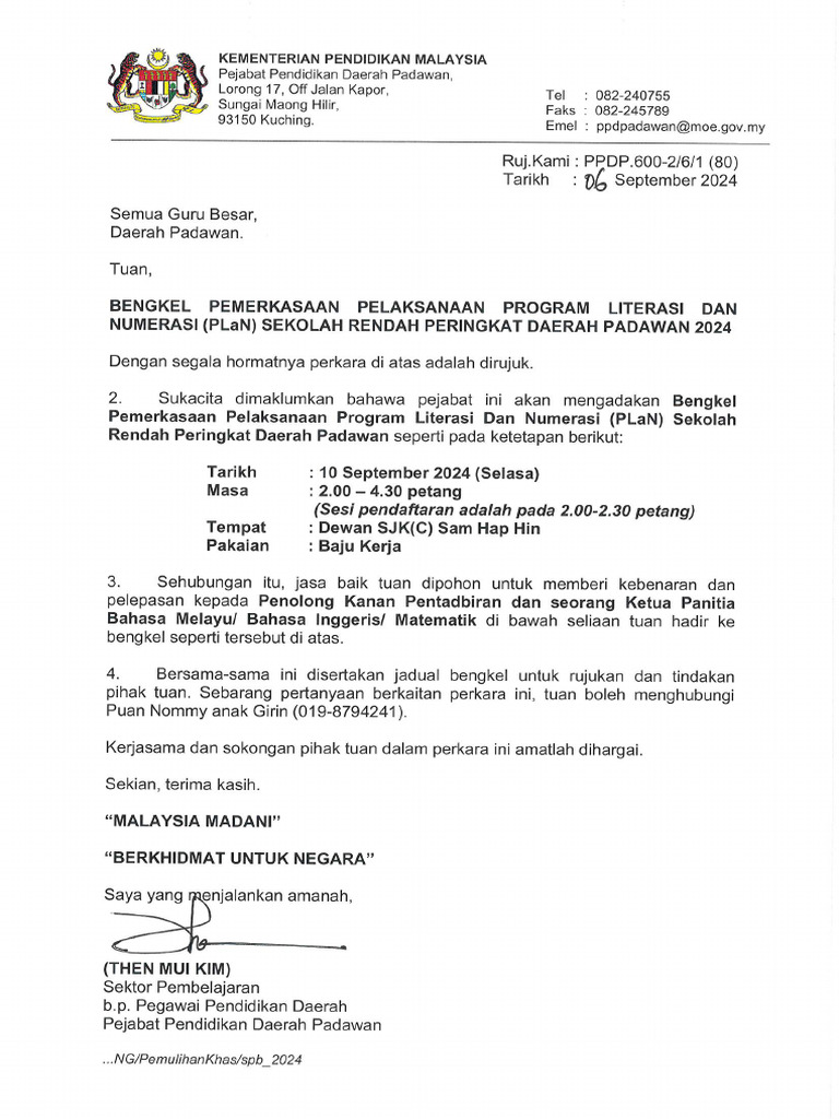 BENGKEL PEMERKASAAN PELAKSANAAN PROGRAM LITERASI DAN NUMERASI PLaN | PDF