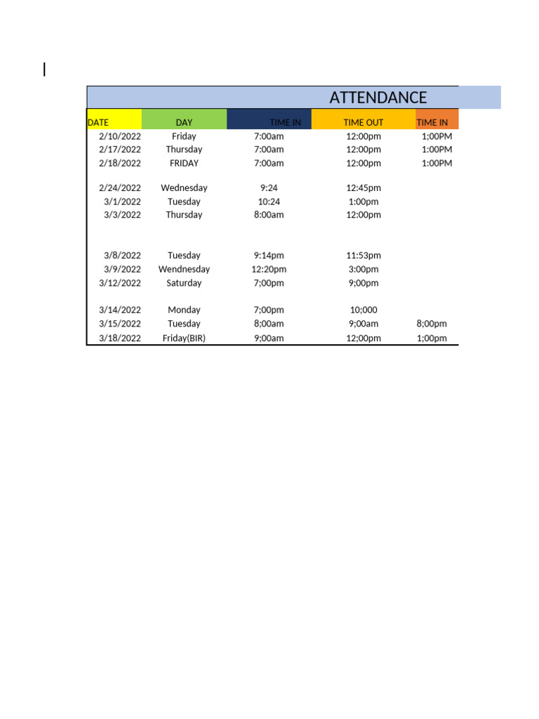 Attendance (Tutor& Encoding) | PDF