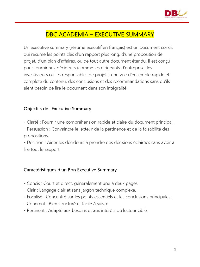 Executive Summary | PDF