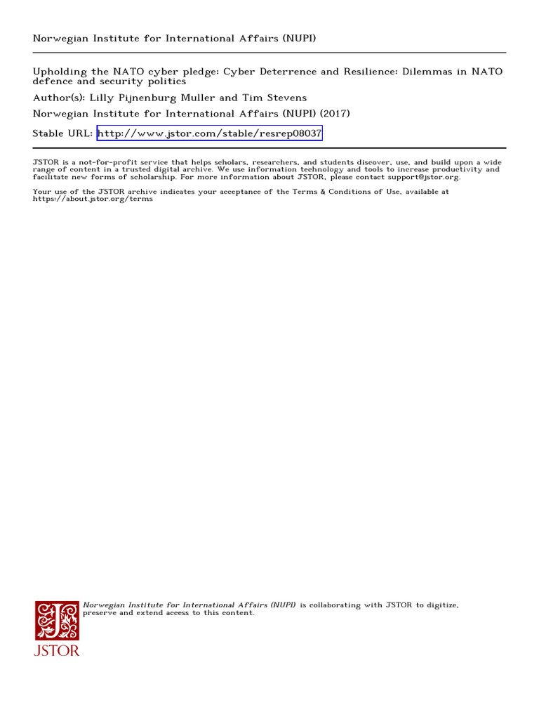 Cyber Resilience Nato | PDF
