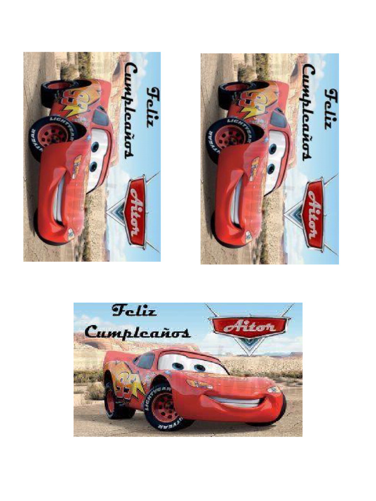 Cars Feliz Cumpleaños | PDF