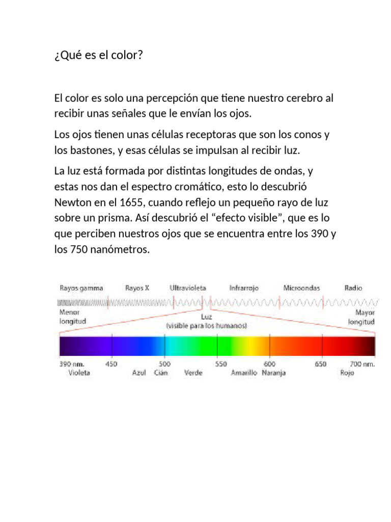 Qué Es El Color | PDF | Color | Espectro electromagnético