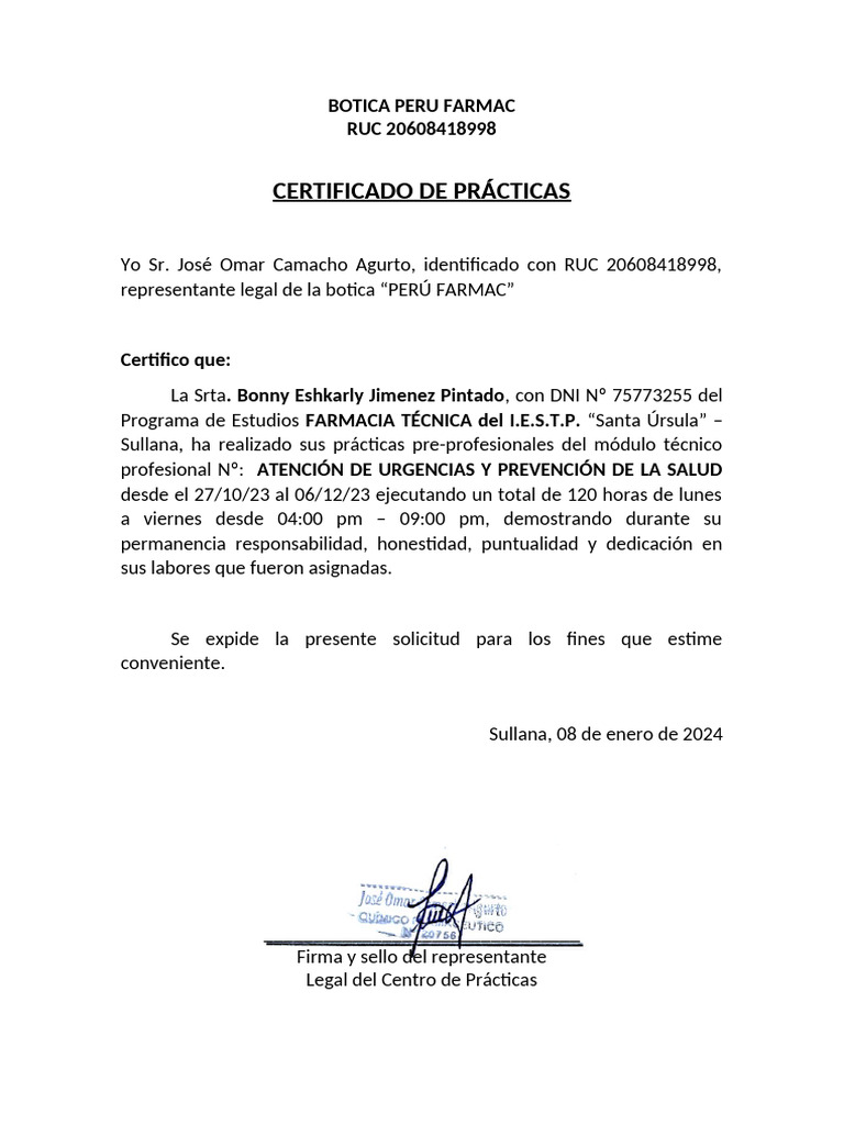 Botica Peru Farmac | PDF