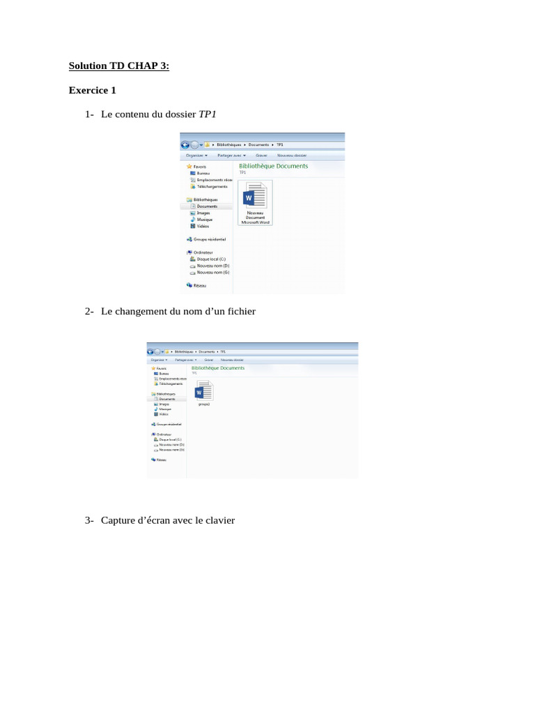 Solution TD CHAP 3 | PDF