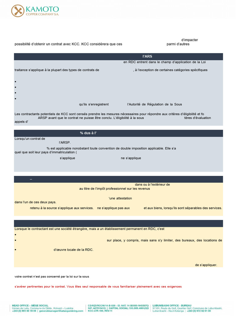 221005KCC One Pager WHTTaxat14%andWHTARSPfeesat1.2% (FR ENG) | PDF ...