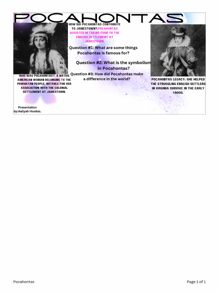 Pocahontas | PDF