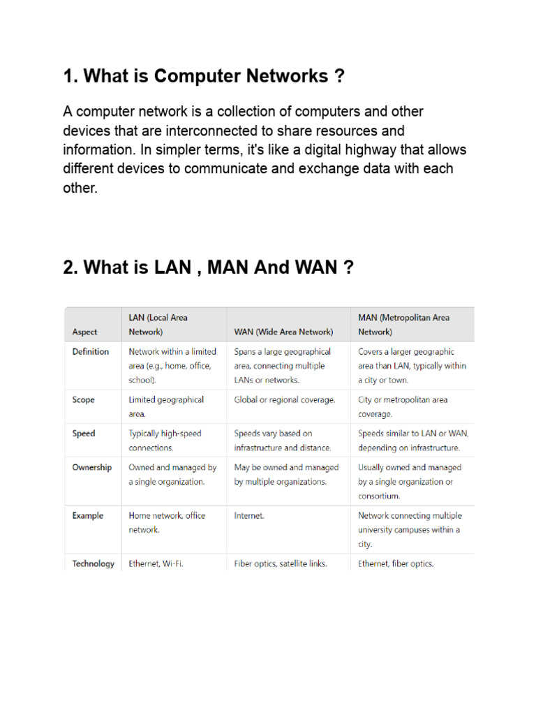 What Is Computer Networks ? | PDF