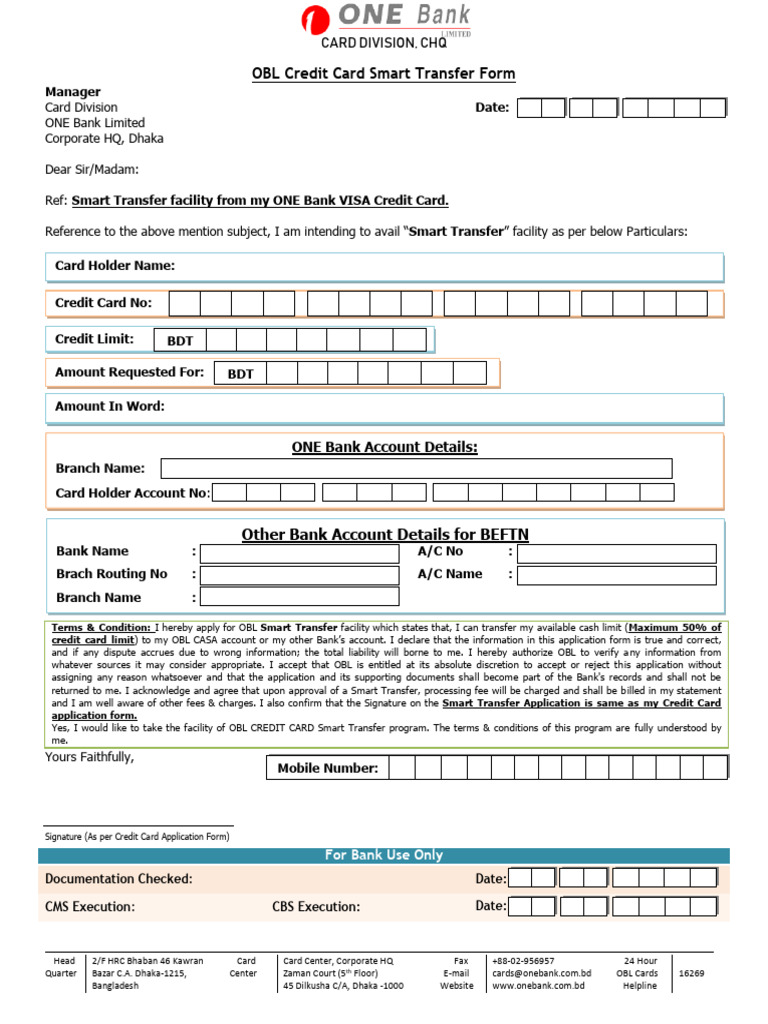 OBL SmartTransferForm | PDF