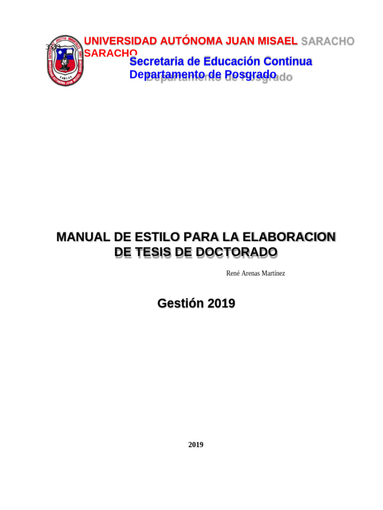 Formato de Tesis de Doctorado | PDF