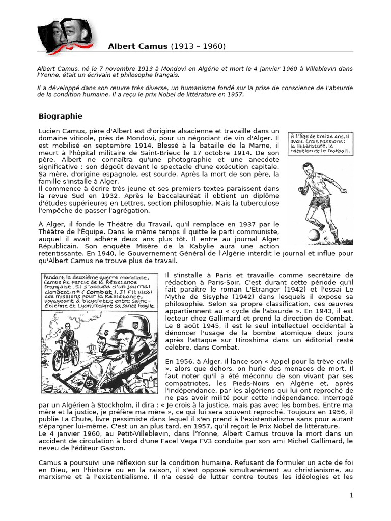 Bio Albert Camus | PDF