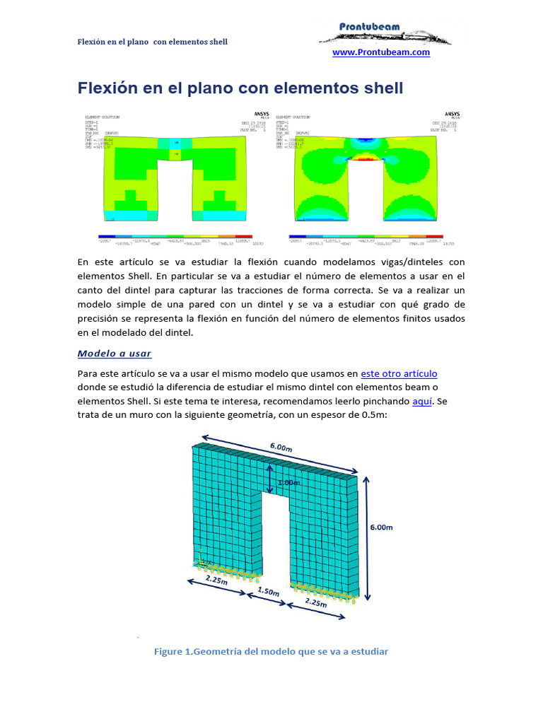 Flexion en El Plano Elementos Shell - Articulo | PDF