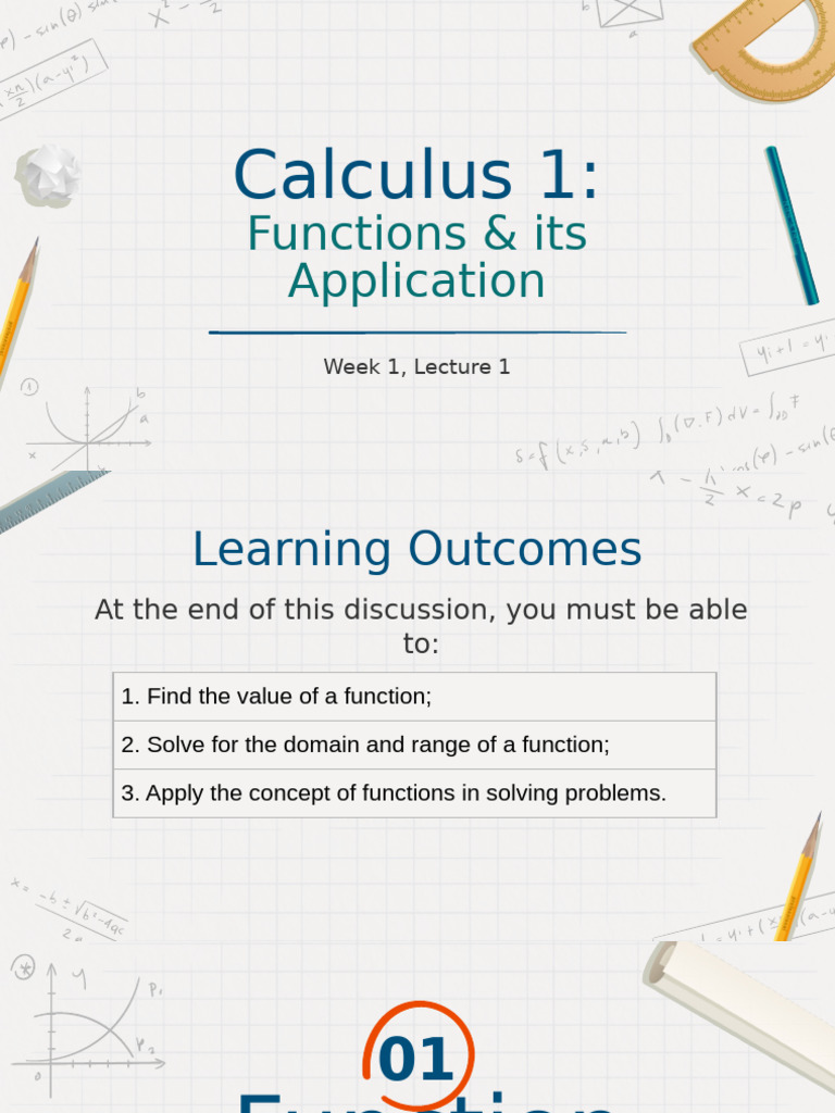 Calculus 1 Week 1 Lecture 1 | PDF