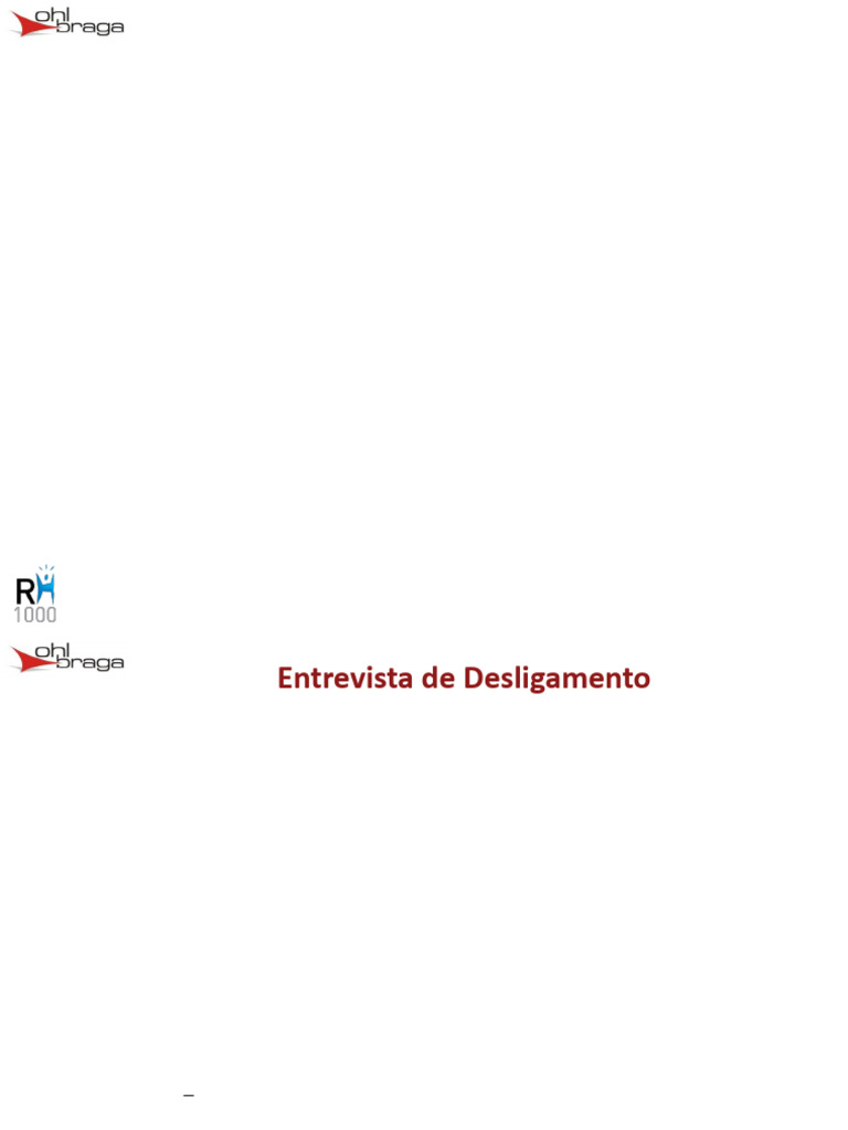 Treinamento RH1000 - Entrevista de Desligamento | PDF