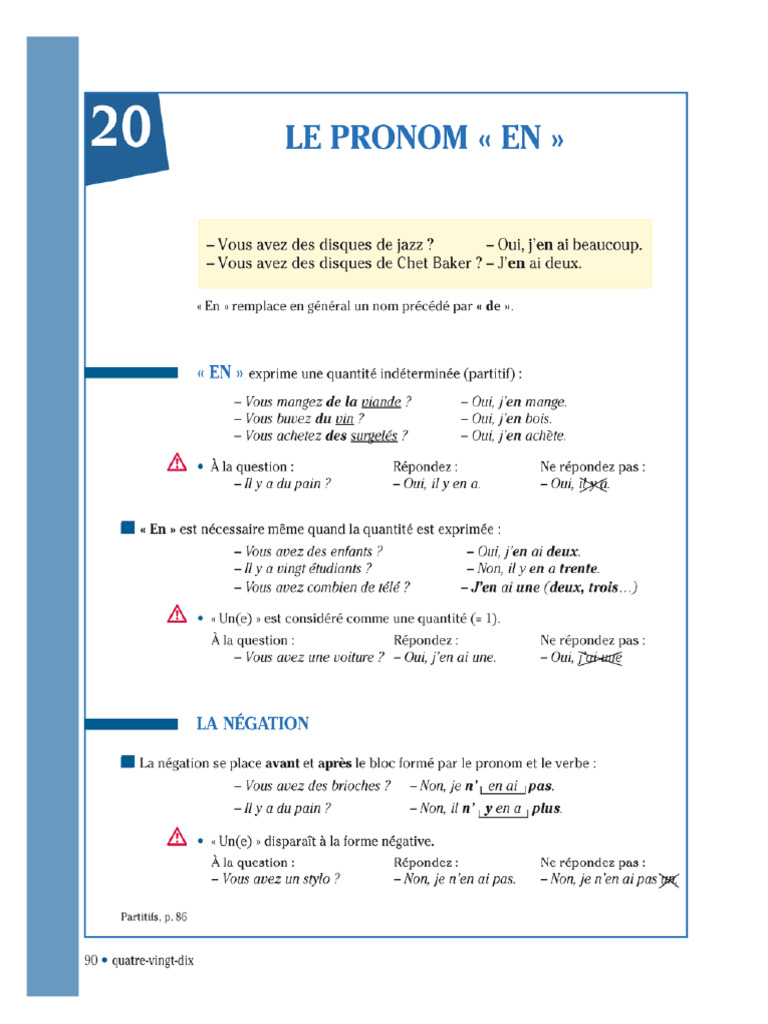 Le Pronom EN | PDF