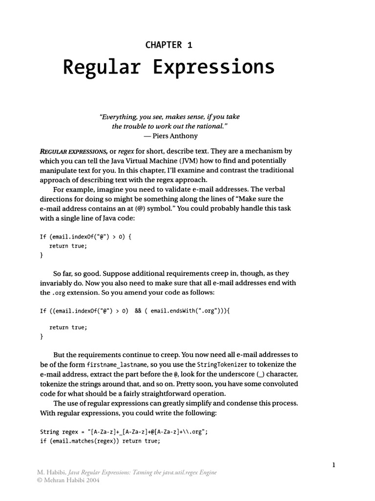 Regular Expressions: "Everything, You See, Makes Sense, You Take The ...