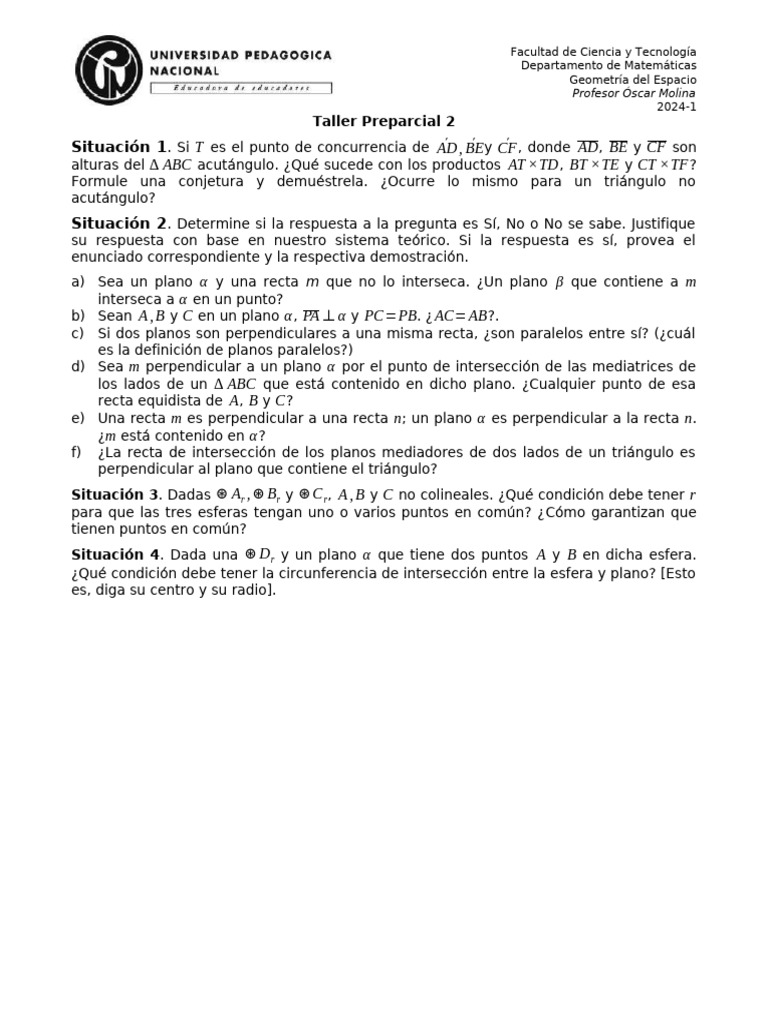 Taller Preparcial 2 GE | PDF