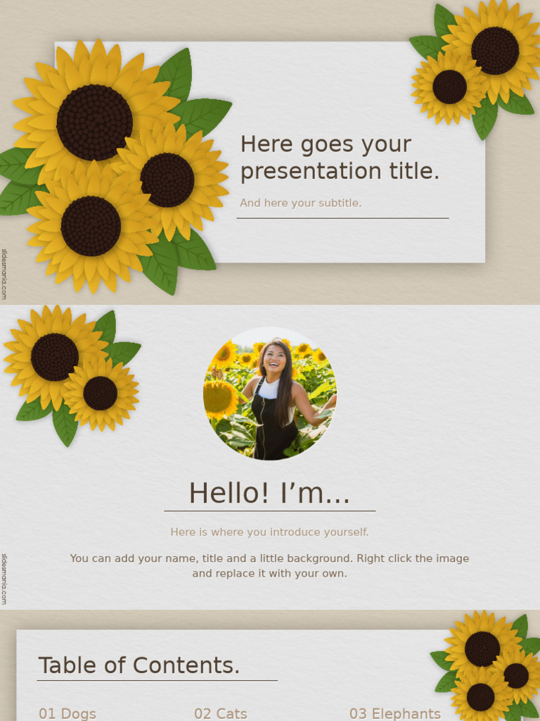 Sunflower SlidesMania | PDF
