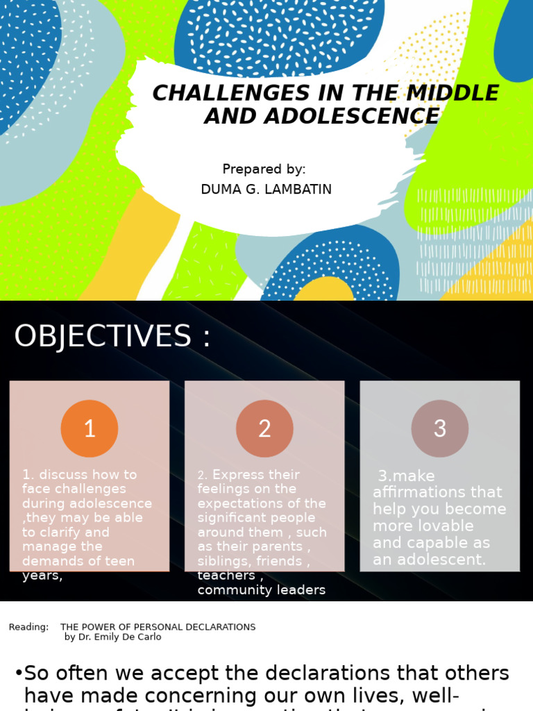 Module 4B The Challenges of Middle and Late Adolescence | PDF