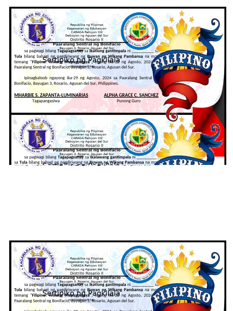 Certificate Tagapagsanay | PDF