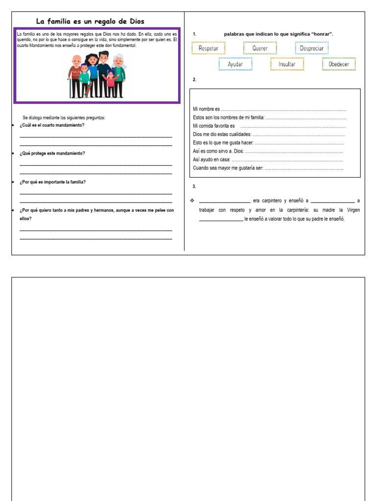 Ficha - Rel - La Familia | PDF