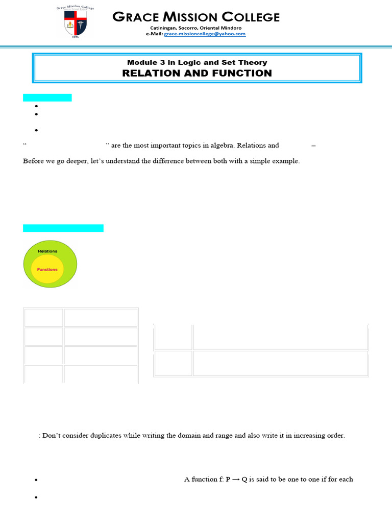 Logic and Set Theory Module 3 | PDF