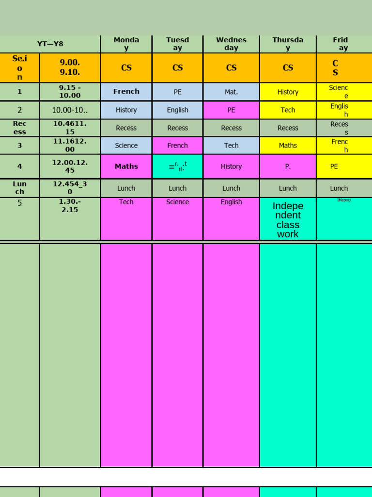 Remote Learning Time Table | PDF