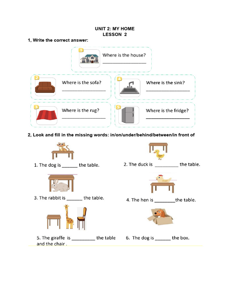 UNIT 2_ MY HOME (2) | PDF