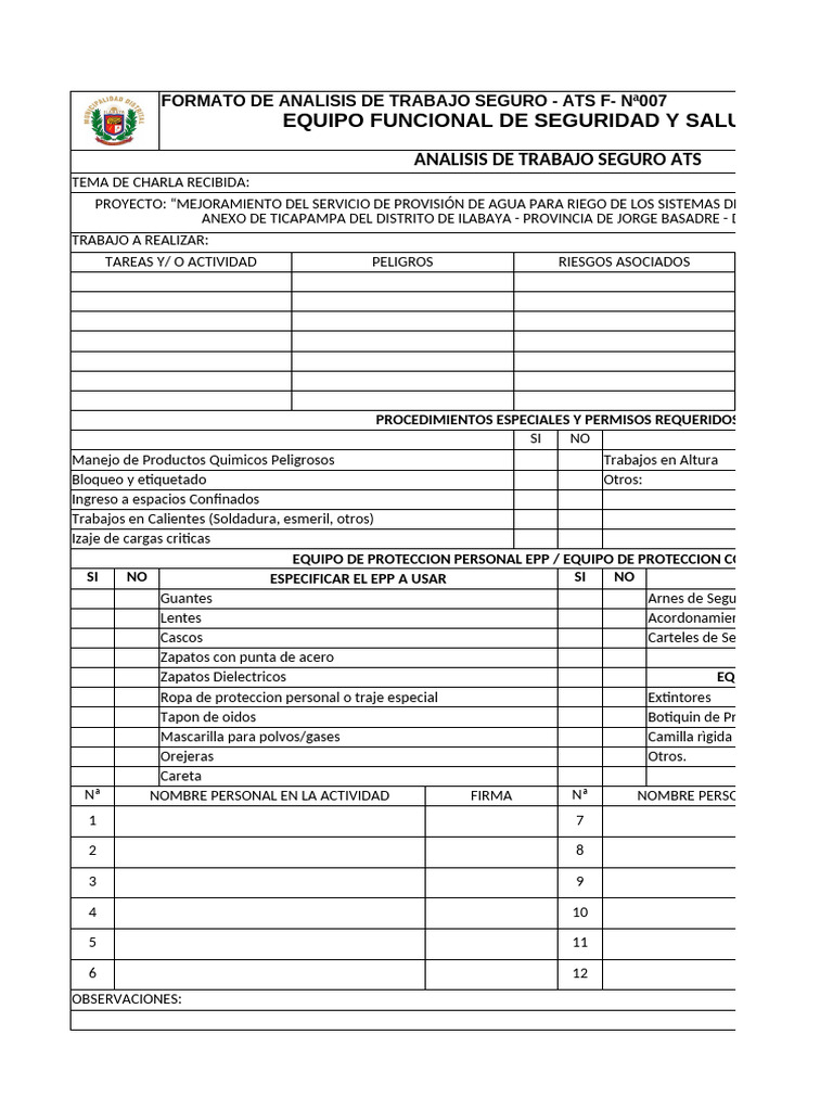 Formato Ats 2022 | PDF