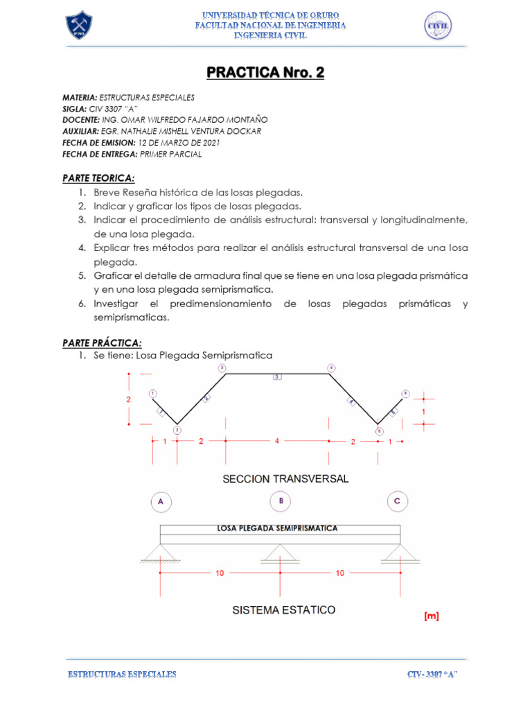 PRACTICA No. 2 | PDF | Resistencia de materiales | Braguero