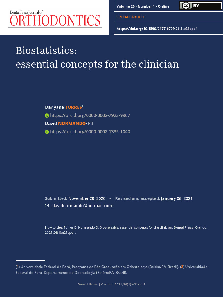 Biostatistics - Essential Concepts For The Clinician | PDF | Statistics | Science & Mathematics