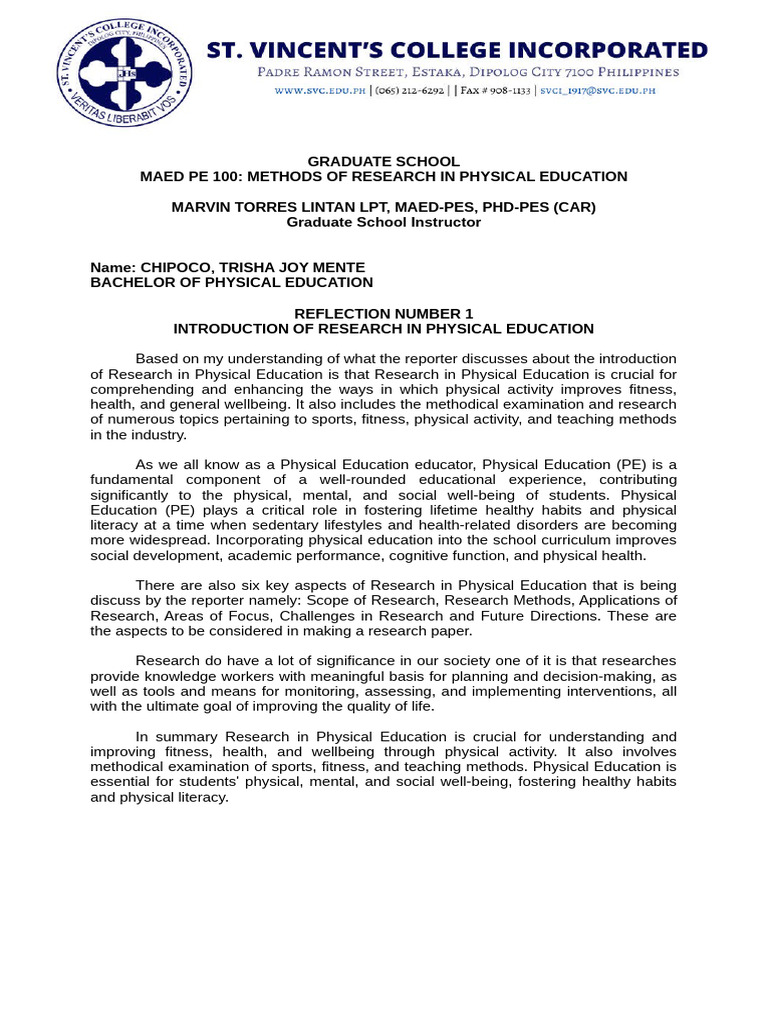 Reflection Paper #1 | PDF