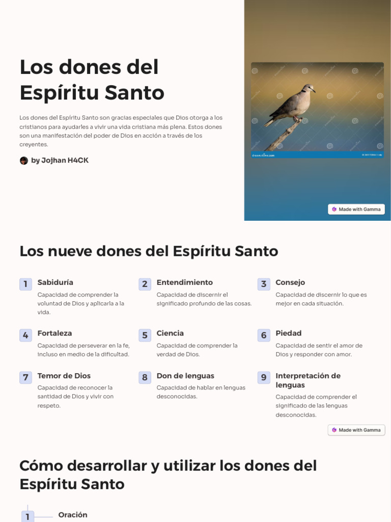 Los Dones Del Espiritu Santo | PDF