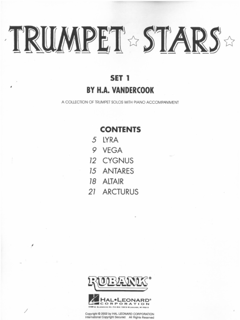 Vandercook Arthur H Trumpet Stars 1 | PDF