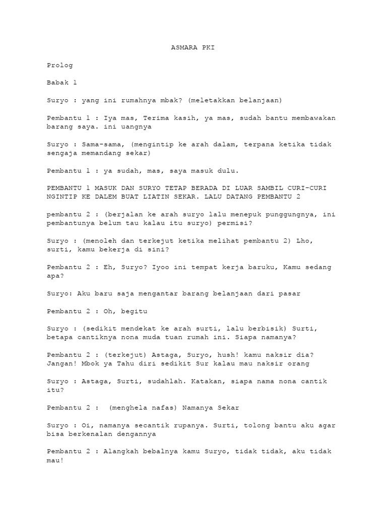 Naskah Kirana Asmara PKI | PDF