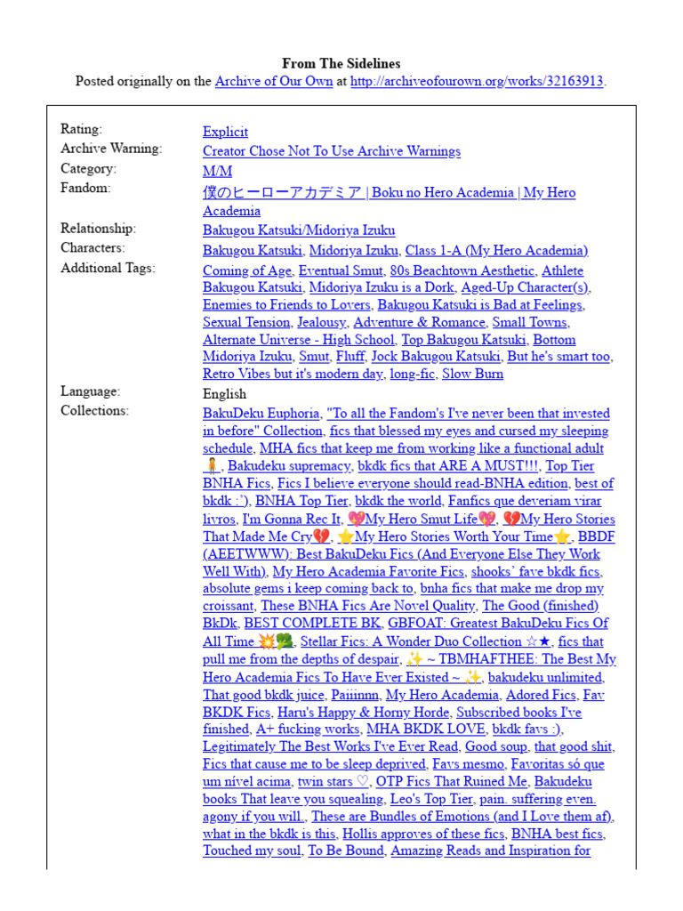 From The Sidelines | PDF