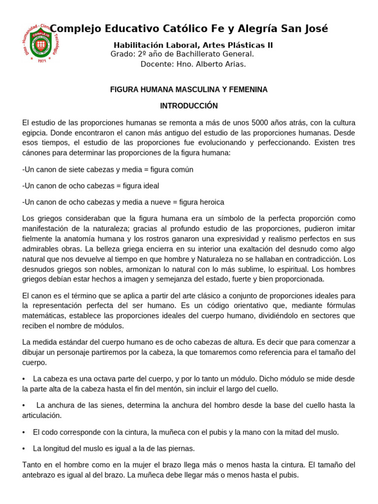 Figura Humana Masculina Y Femenina Pdf