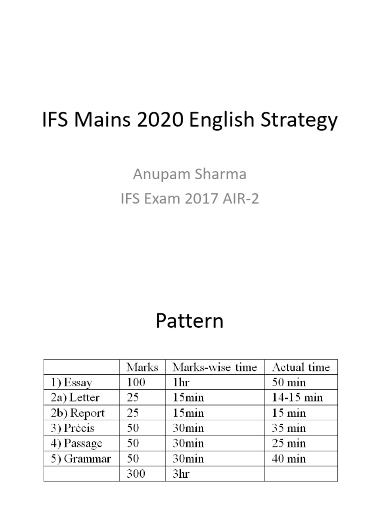 IFS Mains 2020 English Exam Strategy | PDF | Natural Environment