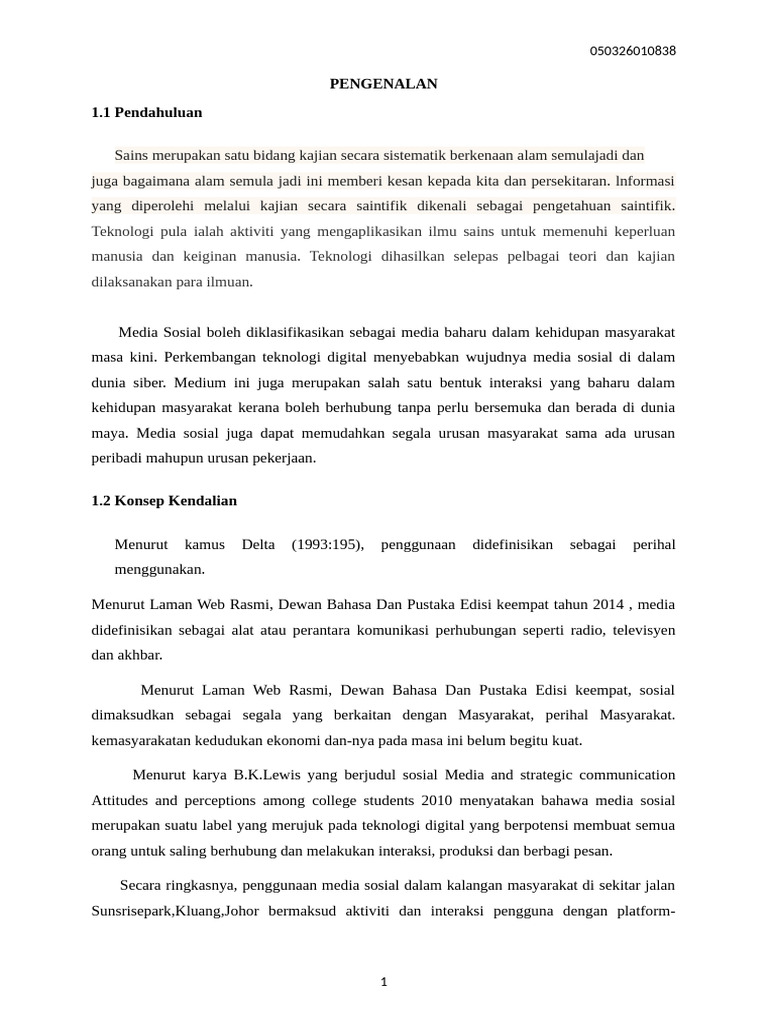 DAPATAN KAJIAN | PDF